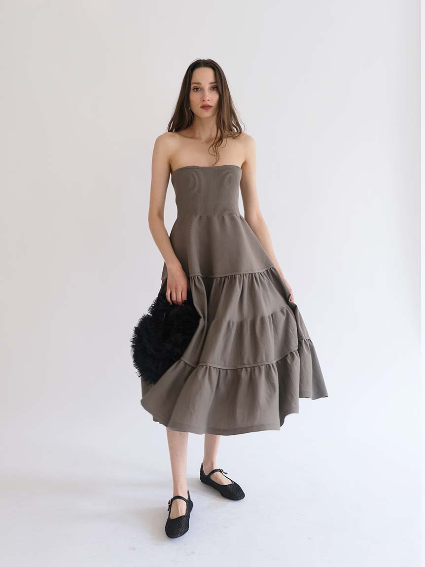 Tube Knit Tiered Dress – SNIDEL