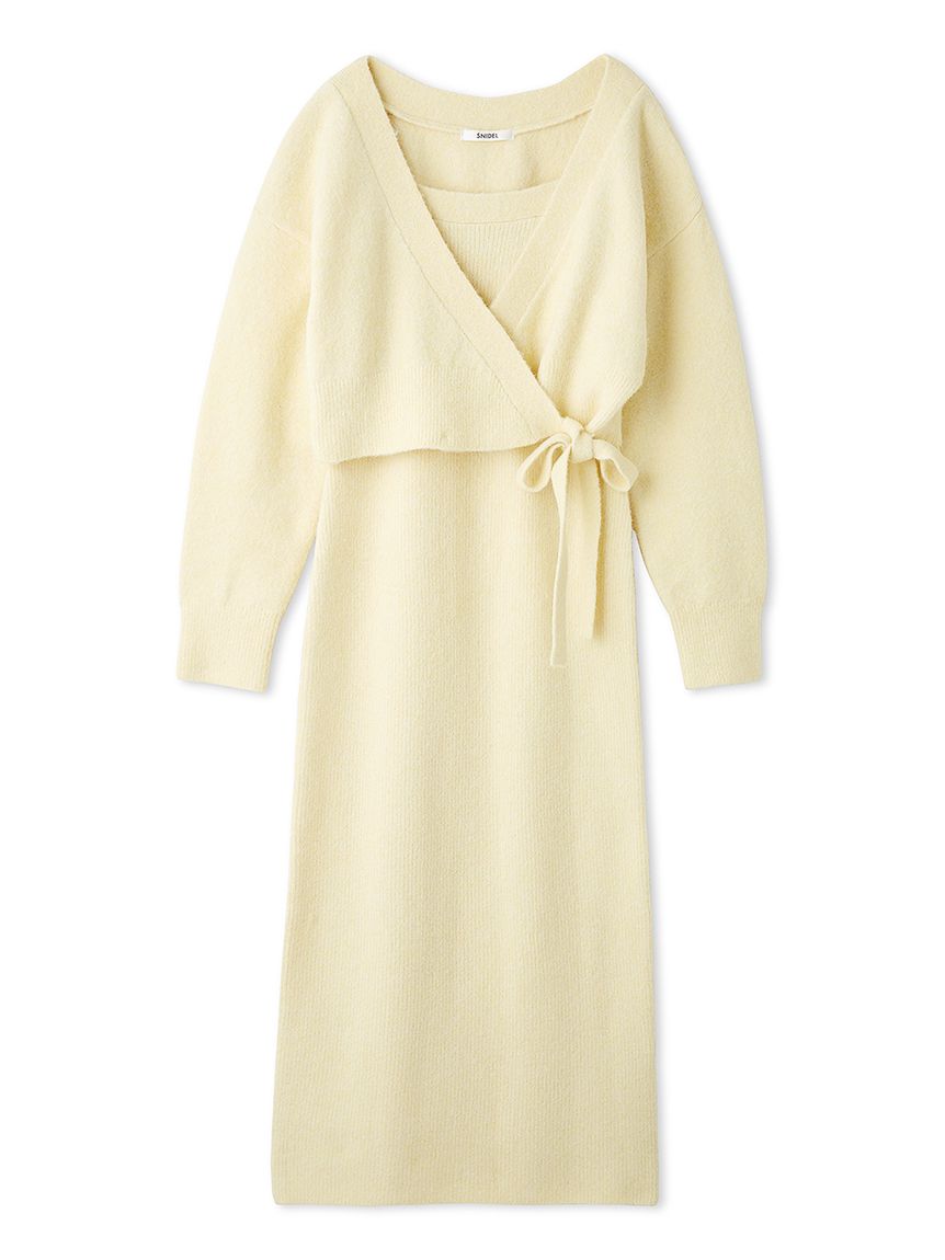 Knit Dress and Wrap Cardigan Set – SNIDEL