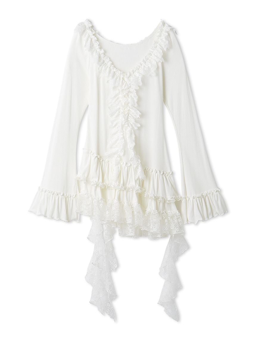 Tiered Frill Cut-and-Sew Pullover – SNIDEL