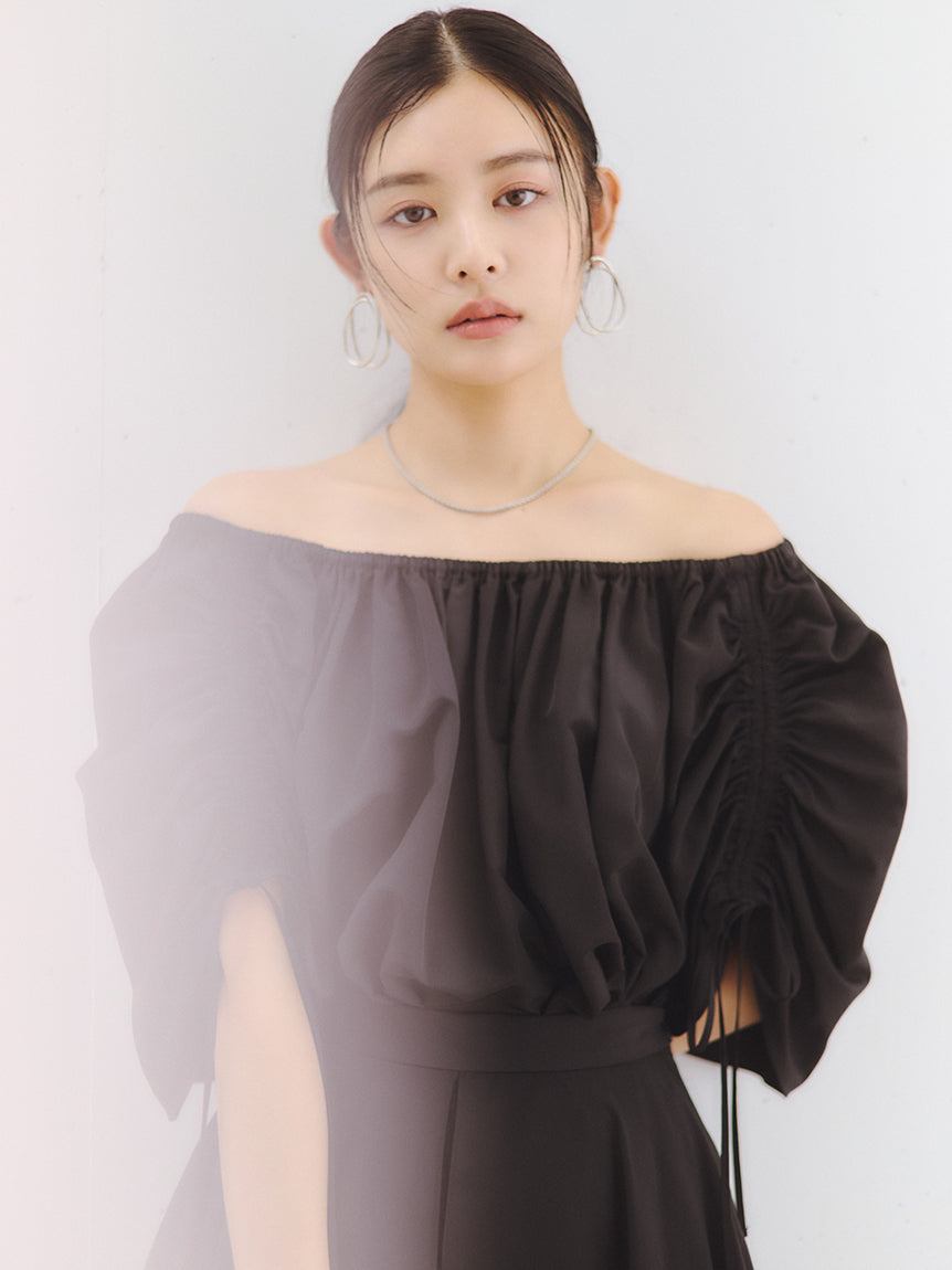 Off Shoulder Tunic Blouse – SNIDEL