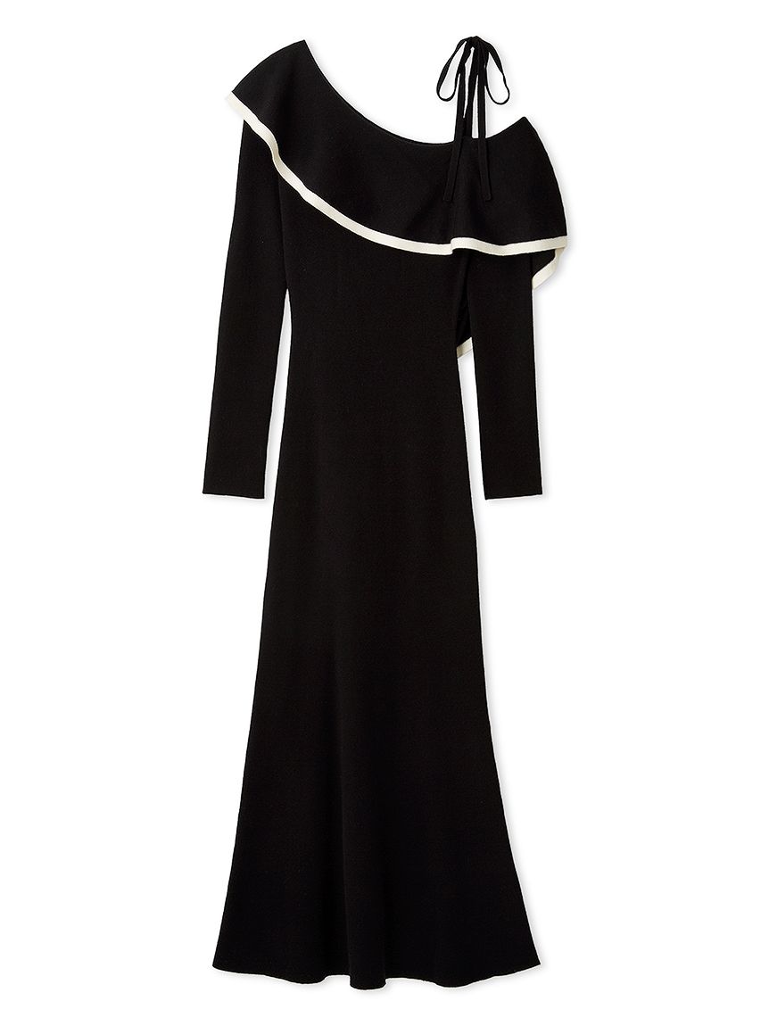 One-Shoulder Maxi Knit Dress – SNIDEL