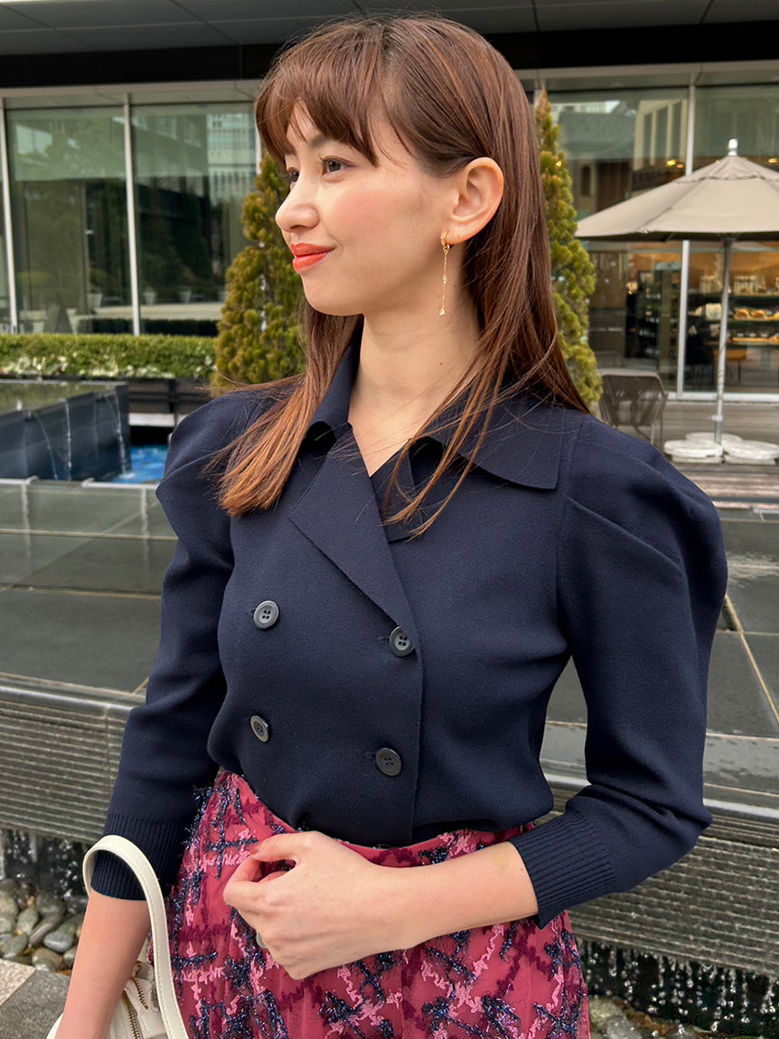 Sustainable Trench Design Knit Crop Top – SNIDEL